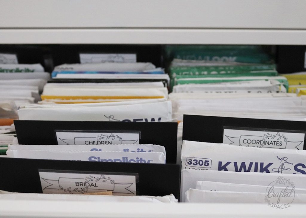 Organizing Your Sewing Patterns - Crafted Spaces